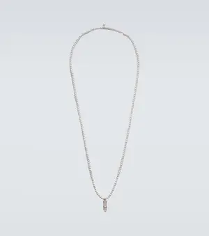 SYDNEY EVAN Happy Face Skateboard Pearl Necklace - Gold