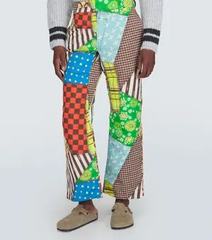ERL Printed Cotton-blend Flared Pants