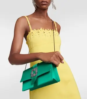 Manolo Blahnik Capri Embellished Clutch - Green