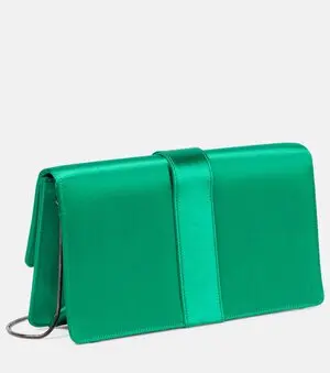 Manolo Blahnik Capri Embellished Clutch - Green