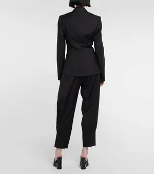 Alaïa Herringbone Wool Gabardine Blazer