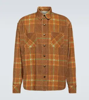 ERL Checked Cotton Corduroy Shirt