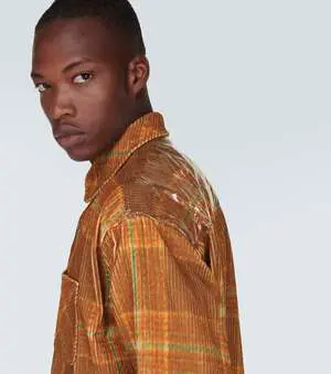ERL Checked Cotton Corduroy Shirt
