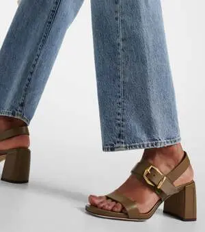 JIMMY CHOO Hawke 70 Leather Sandals