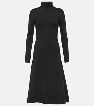JOSEPH Turtleneck Silk-blend Midi Dress