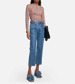 JW Anderson Chain And Twist Denim Mules - Blue