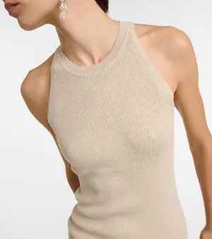 Isabel Marant Merry Ribbed-knit Tank Top - Beige
