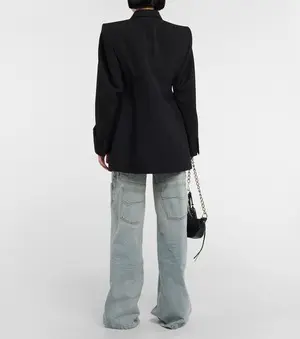 Balenciaga Hourglass Double-breasted Wool Blazer - Black