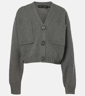 Proenza Schouler Sofia Cashmere And Wool Cardigan - Grey