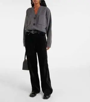 Proenza Schouler Sofia Cashmere And Wool Cardigan - Grey
