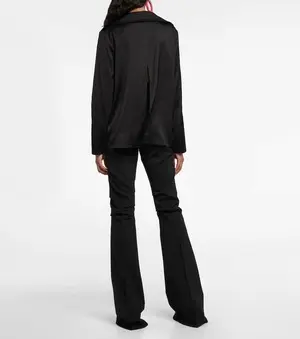 Jacquemus La Chemise Notte Satin Shirt - Black