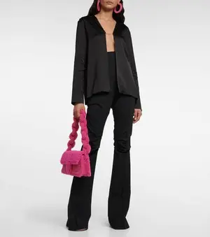 Jacquemus La Chemise Notte Satin Shirt - Black