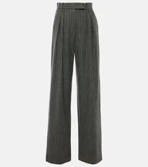 Alex Perry Pinstriped High-rise Tapered Trousers
