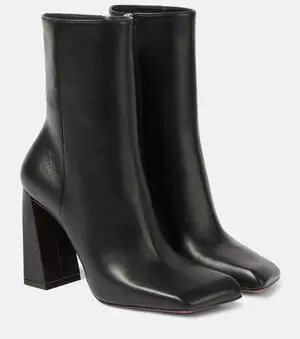 Amina Muaddi Marine 95 Nappa Leather Ankle Boots