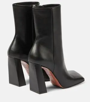 Amina Muaddi Marine 95 Nappa Leather Ankle Boots
