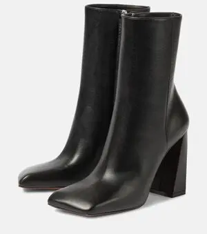 Amina Muaddi Marine 95 Nappa Leather Ankle Boots