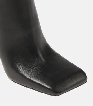 Amina Muaddi Marine 95 Nappa Leather Ankle Boots