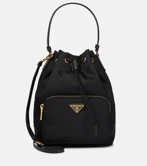 Prada Duet Small Re-nylon Bucket Bag - Black