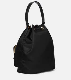 Prada Duet Small Re-nylon Bucket Bag - Black