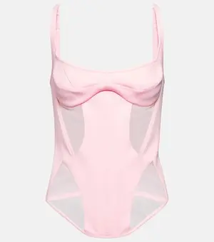 MUGLER Paneled Bustier - Pink