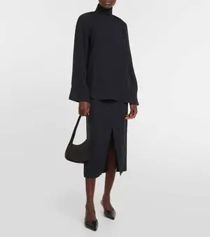TOTEME High-neck Satin Blouse