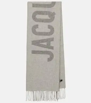 Jacquemus L'echarpe Virgin Wool Scarf - Grey