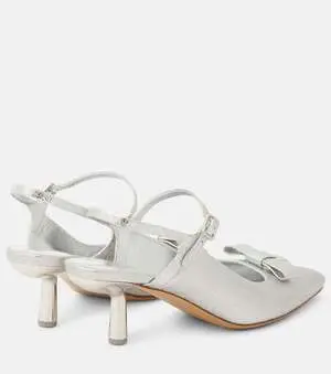 FERRAGAMO Ophelia 55 Leather Slingback Pumps