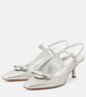FERRAGAMO Ophelia 55 Leather Slingback Pumps