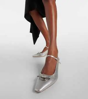FERRAGAMO Ophelia 55 Leather Slingback Pumps