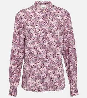 Isabel Marant Ilda Printed Silk-blend Blouse
