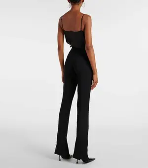 MUGLER High-rise Slim Pants - Black