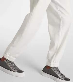 Brunello Cucinelli Cotton Jersey Sweatpants - White