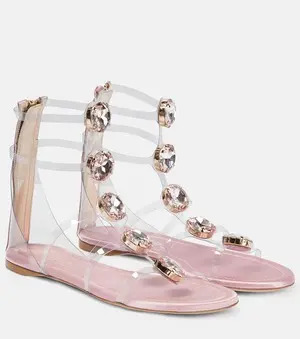Giambattista Valli Embellished Pvc Sandals - Pink