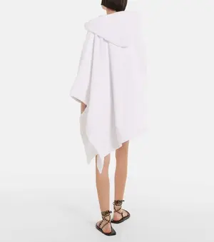 Alaïa Cropped Cotton Terry Hoodie