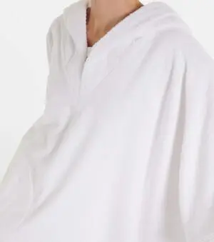 Alaïa Cropped Cotton Terry Hoodie