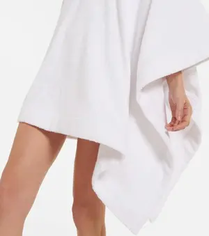 Alaïa Cropped Cotton Terry Hoodie