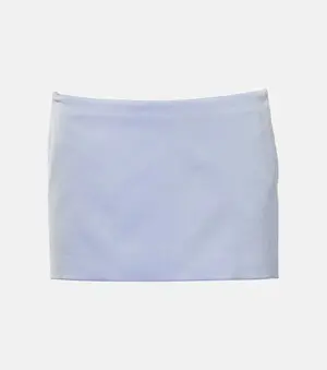 Alex Perry Low-rise Satin Crepe Miniskirt - Purple