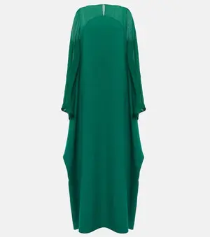 Safiyaa Silk-trimmed Kaftan