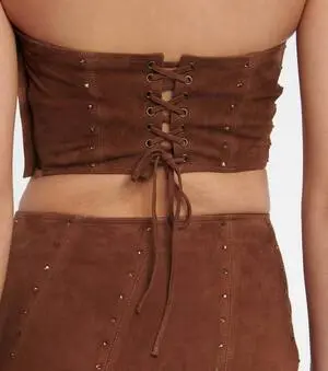 Alessandra Rich Asymmetrical Strapless Top