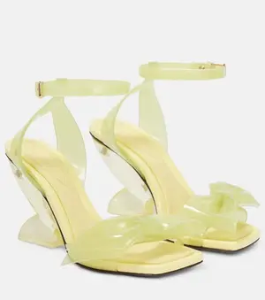 Zimmermann Jelly Bow 85 Pvc Wedge Sandals - Yellow