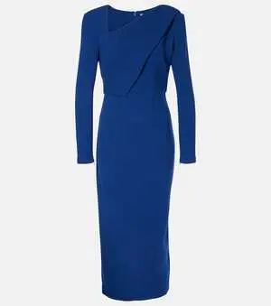 Roland Mouret Wool Crepe Midi Dress