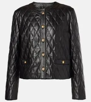 NILI LOTAN Amy Leather Jacket - Black