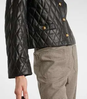 NILI LOTAN Amy Leather Jacket - Black