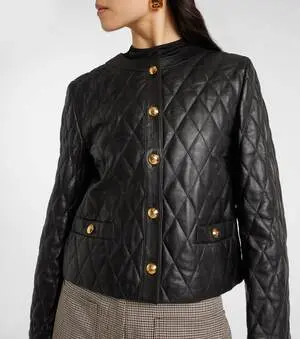 NILI LOTAN Amy Leather Jacket - Black
