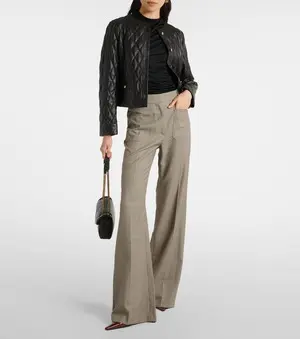 NILI LOTAN Amy Leather Jacket - Black