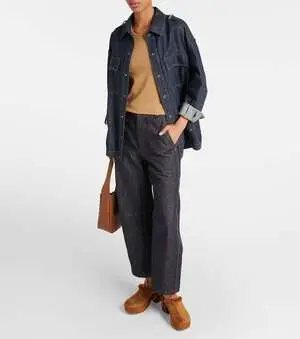 GIANVITO ROSSI Suede Platform Clogs