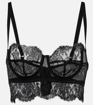 Dolce & Gabbana Lace Bra Top - Black