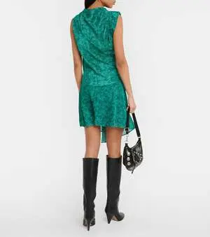 Isabel Marant Étoile Samia Silk-blend Top - Green