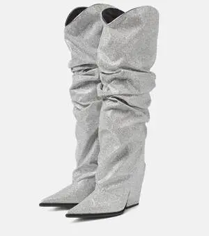 Alexandre Vauthier Glitter Knee-high Boots