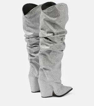 Alexandre Vauthier Glitter Knee-high Boots